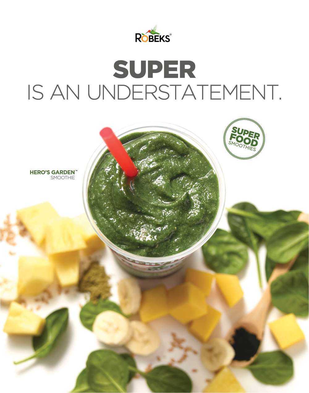 Robeks Juice Superfood Smoothies Campaign - Beth Wood | Art Director