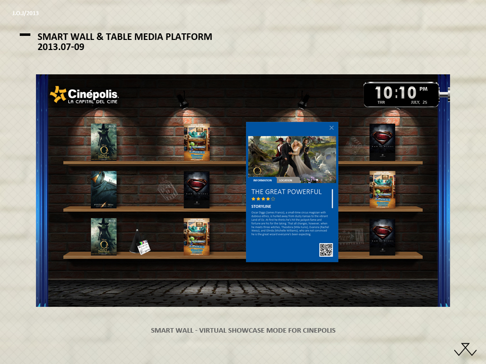 Smart wall & Smart table for Cinepois - J.O.J