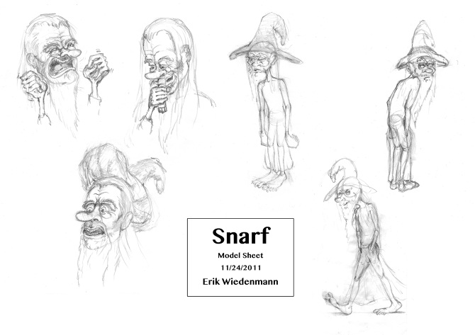 Character Designs for "Snarf" - Erik Wiedenmann