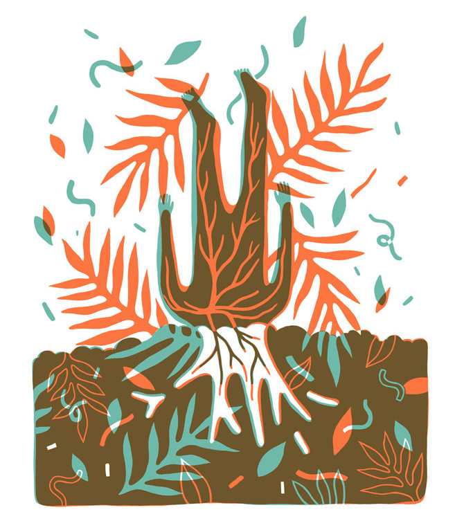 The 5 Stages of Decomposition - Caitlin Taguibao Illustration