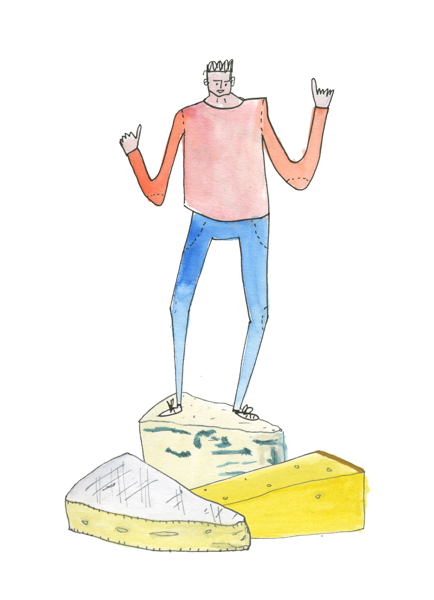 Cheese dance - Georgie Lister-Fell Illustration