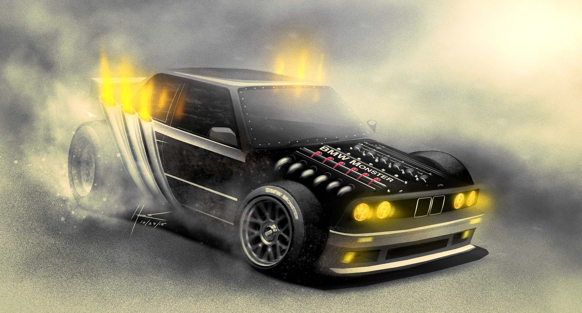 BMW Monster Hot Rod - 1125 Sketch