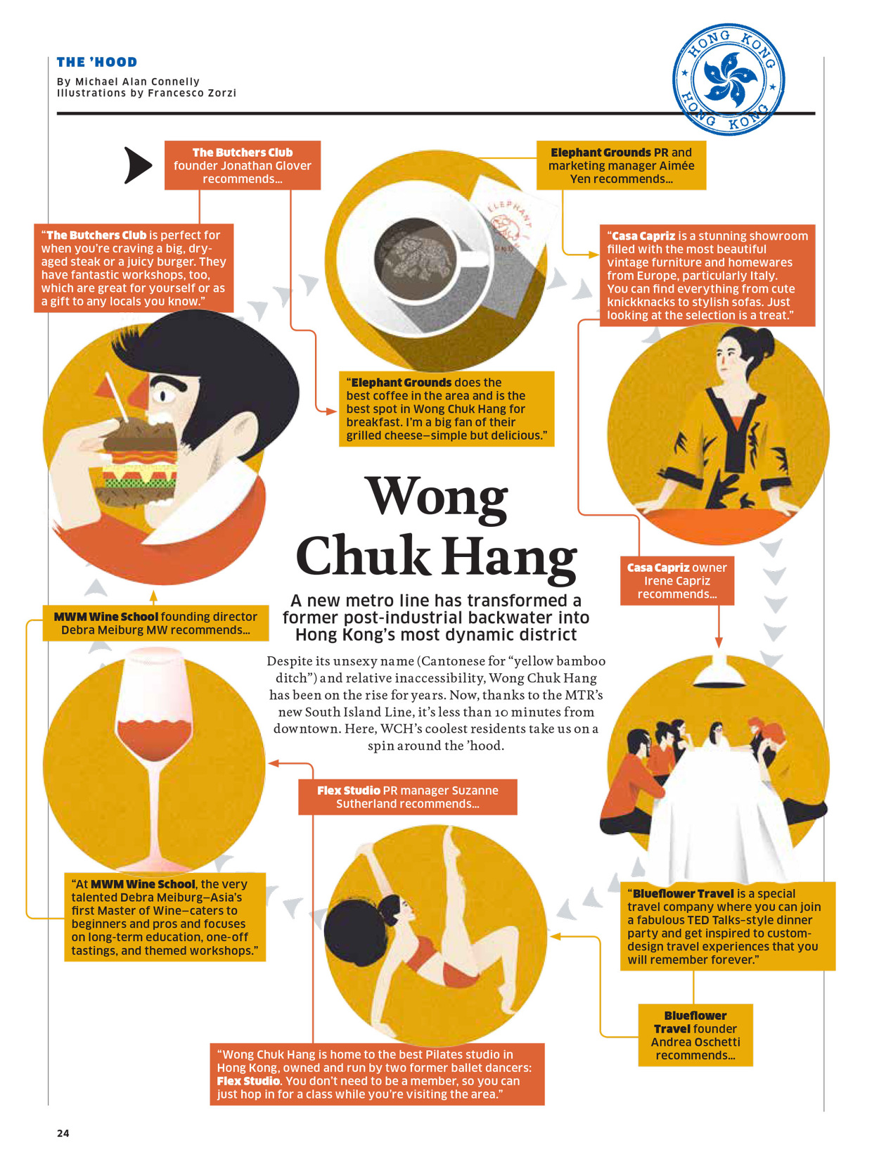 The 'Hood / Hemispheres Magazine - francesco zorzi illustration