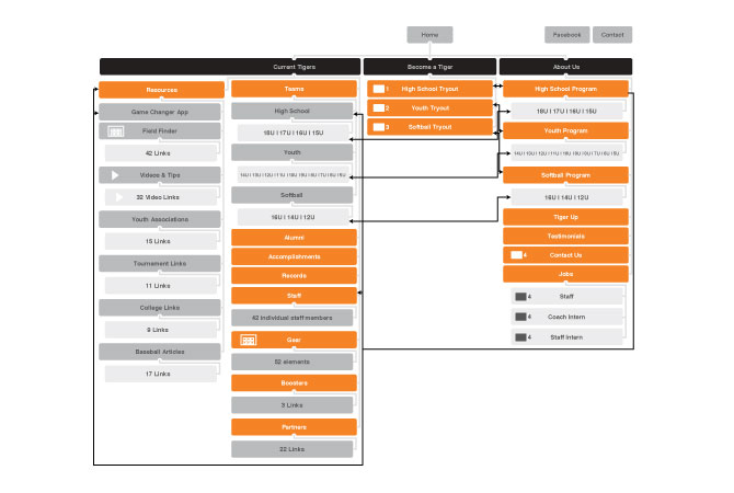 Rawlings Tigers Website - Lee Essner Design