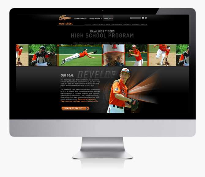 Rawlings Tigers Website - Lee Essner Design