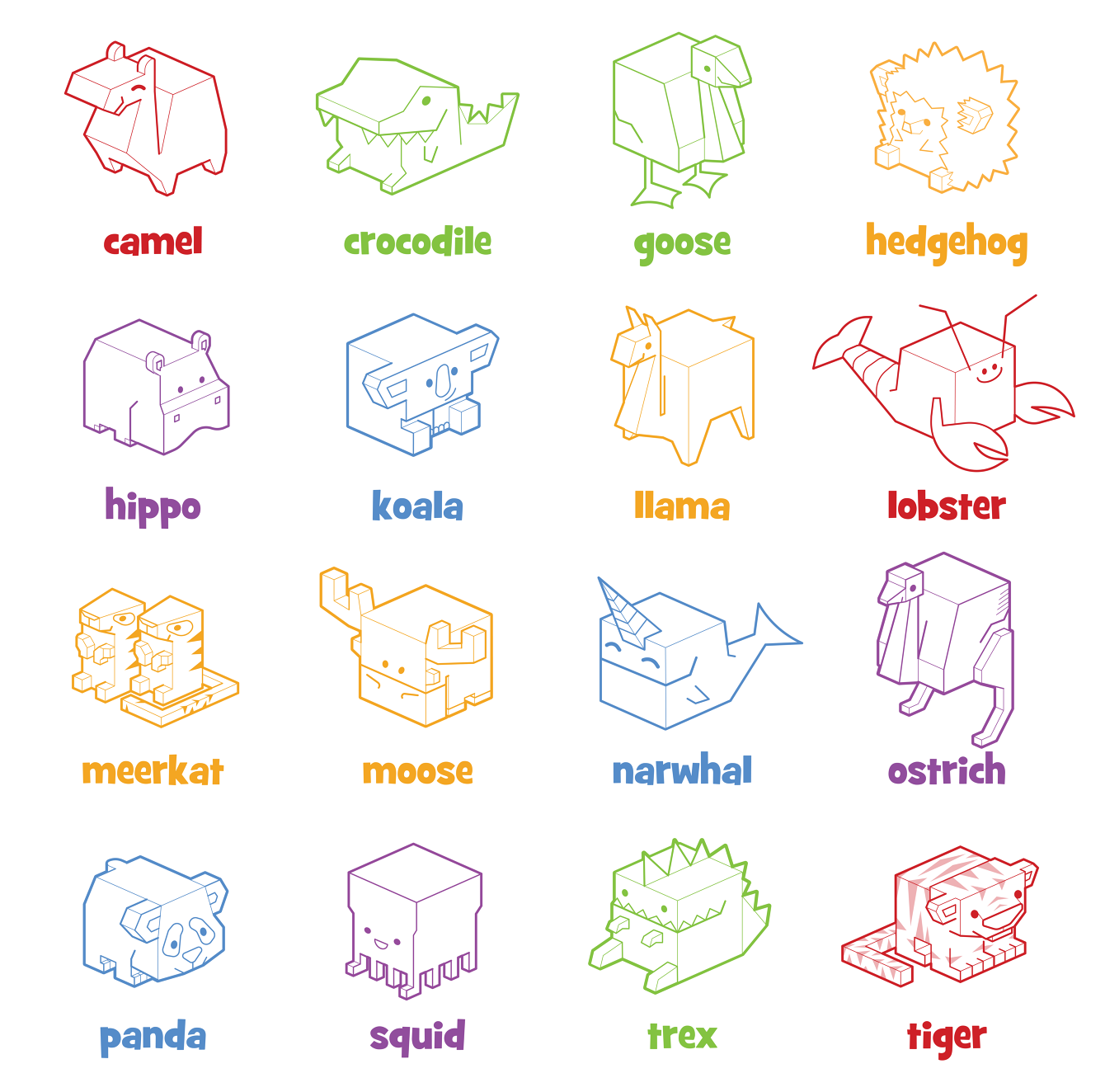 Isometric Animals - Audrey Bosquet Portfolio