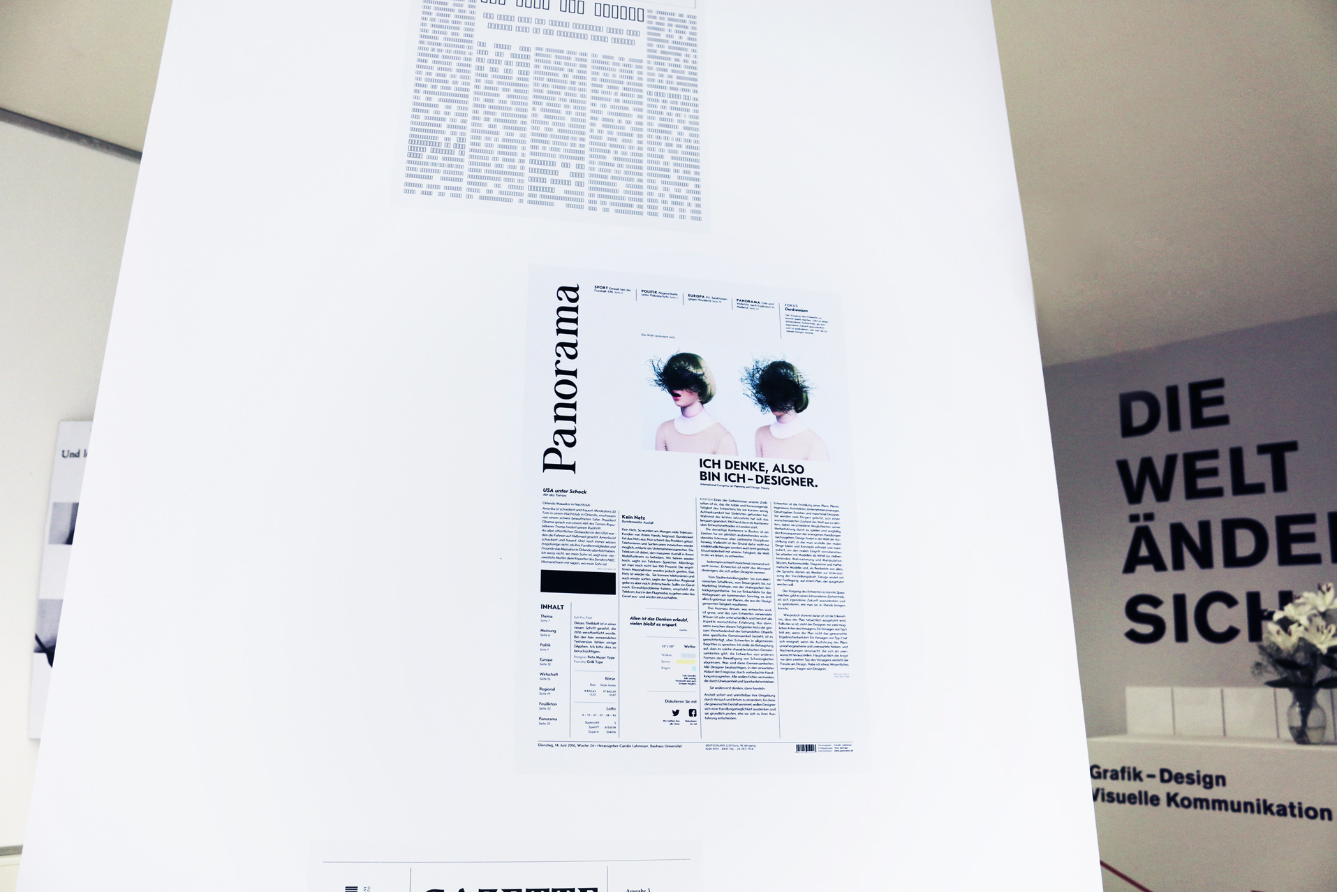 typography | newspaper cover »Panorama« - Carolin Lahmeyer
