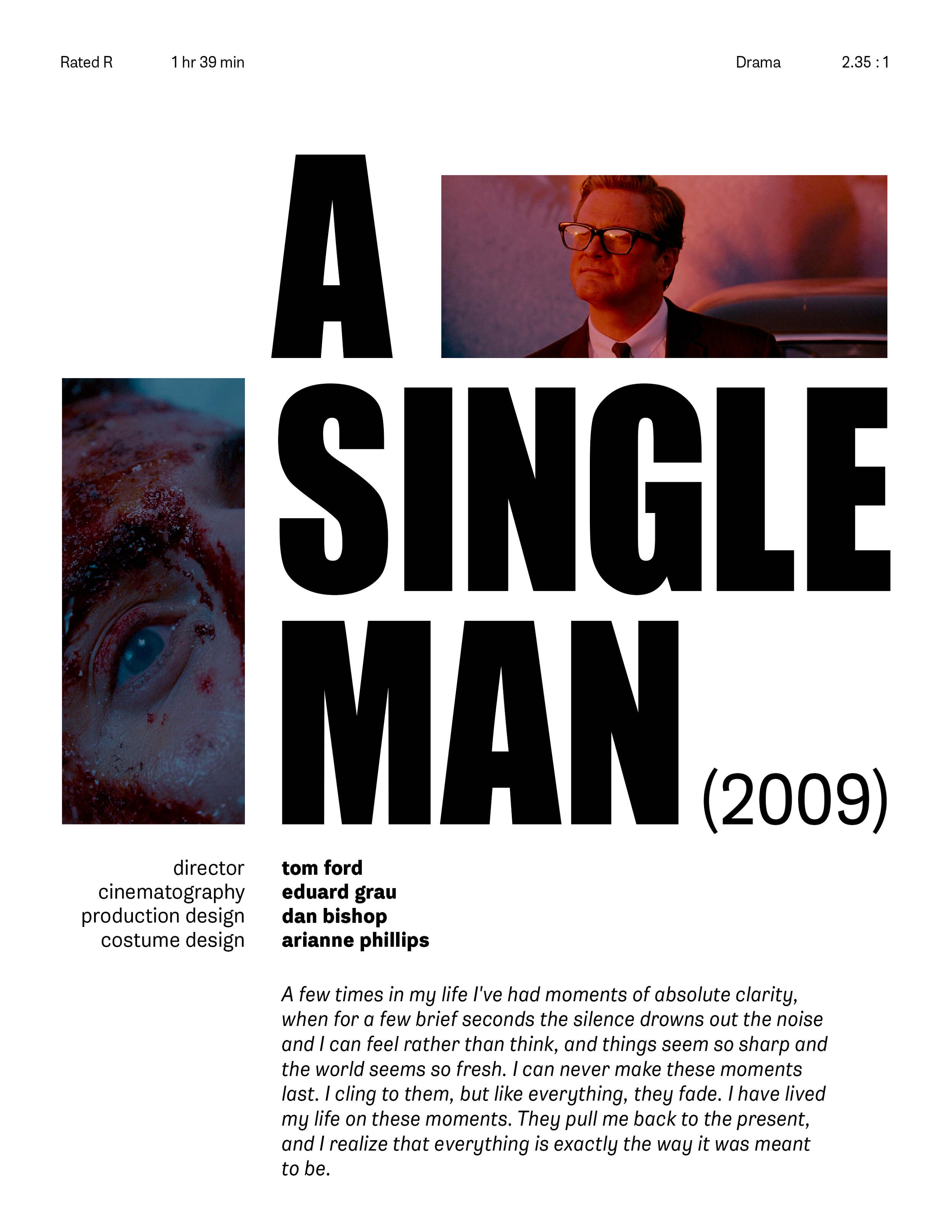 A Single Man Movie Poster