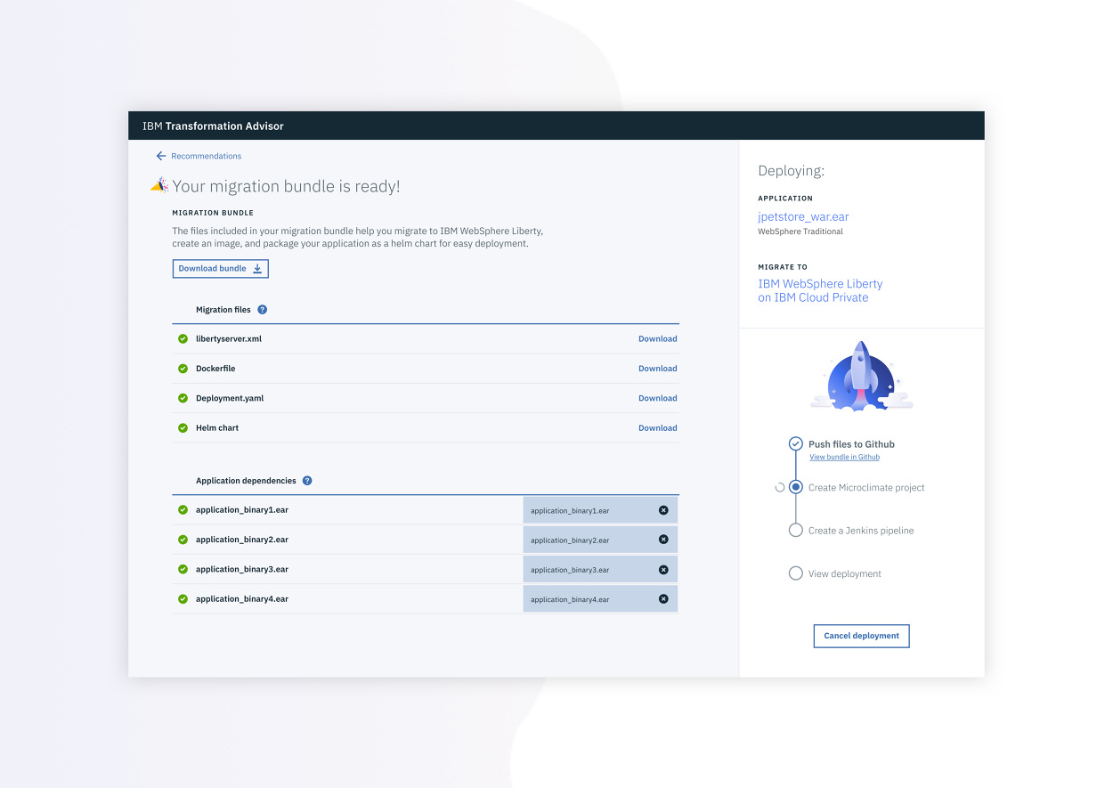 IBM Cloud Transformation Advisor - Abby Hoffman | Design