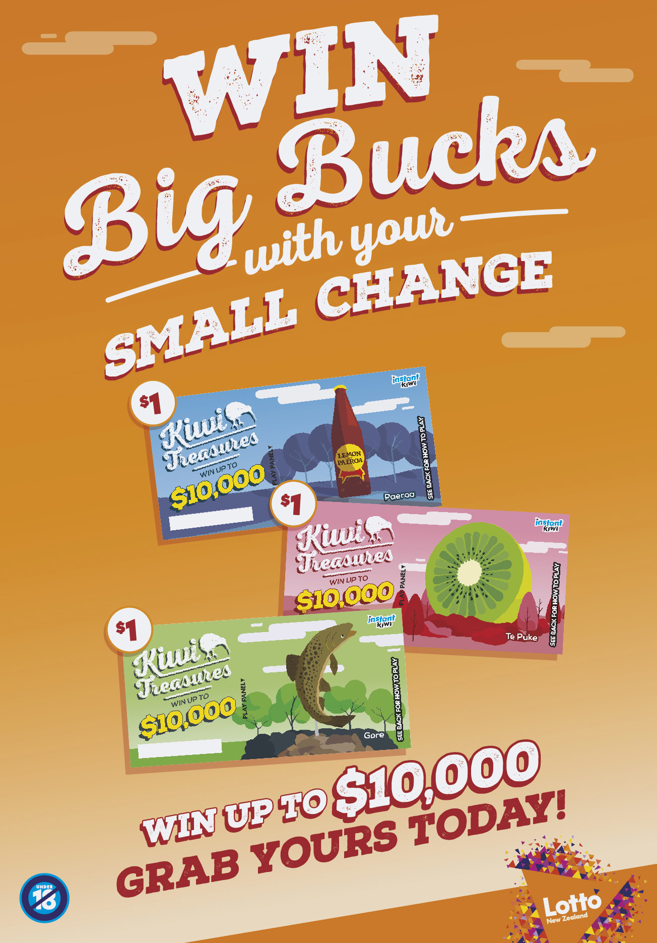 Lotto New Zealand - Illustrations by Timothy Wilde