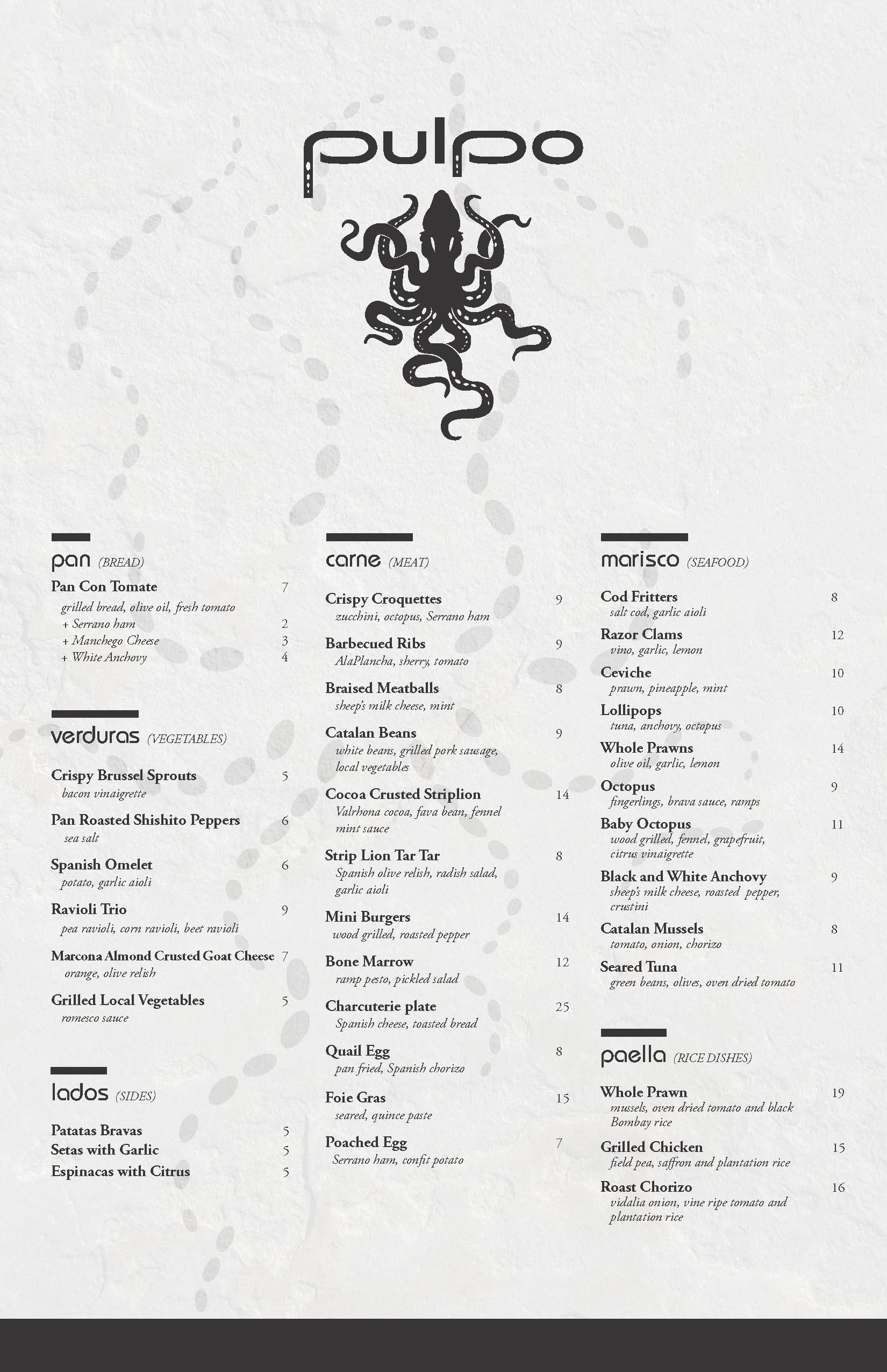 menu layout - chelsea ponter : graphic designer