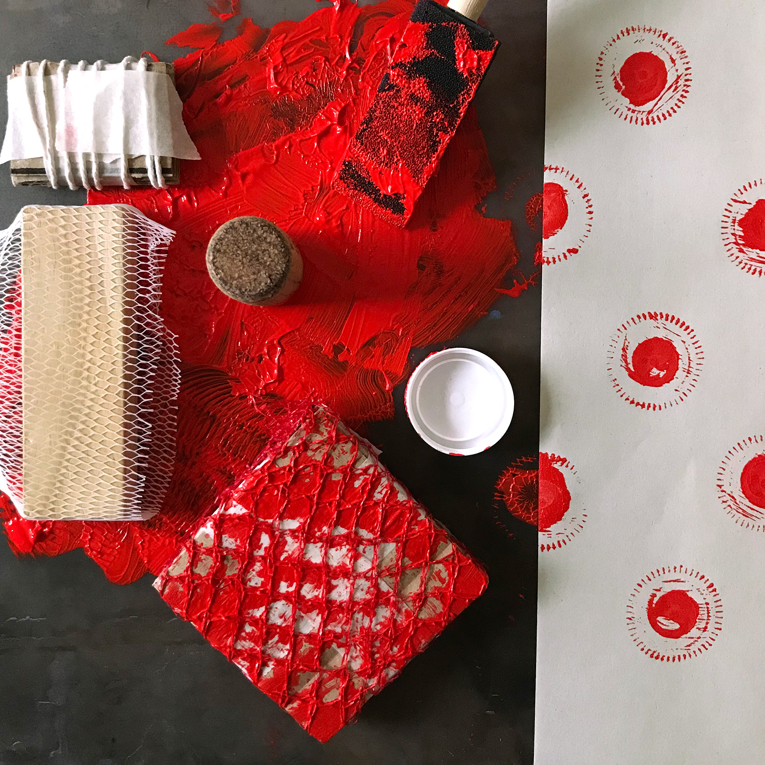 Printmaking with everyday objects - rachelmcgivern.co.uk