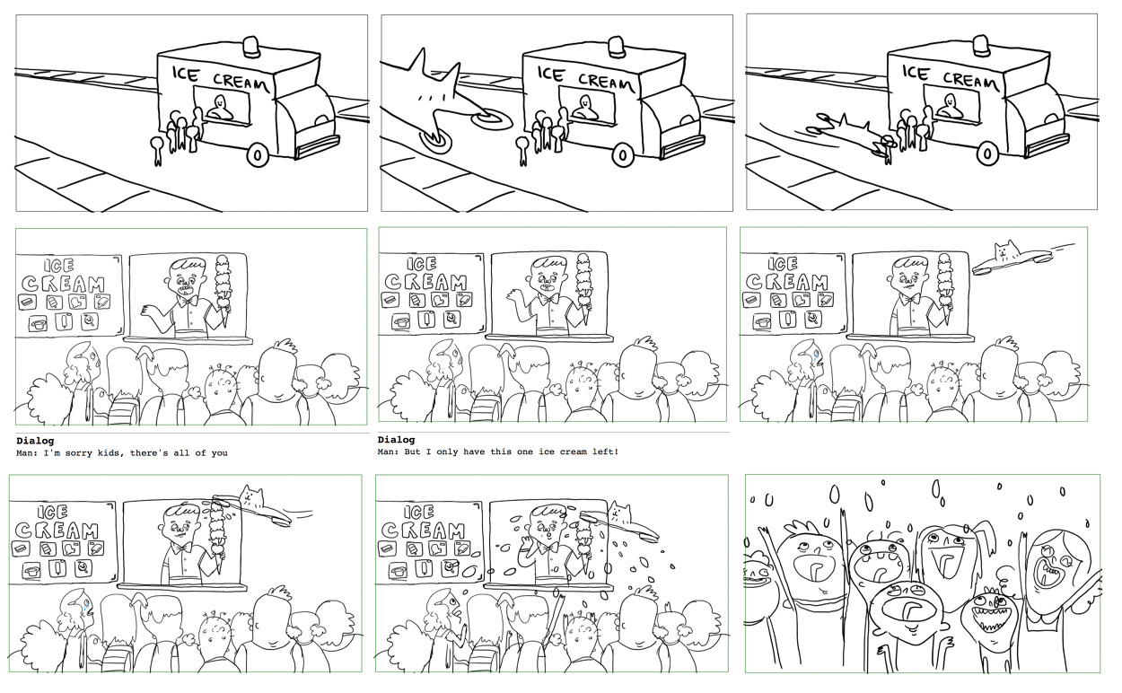 Pickle And Peanut Storyboards (2016) - Megan Fisher