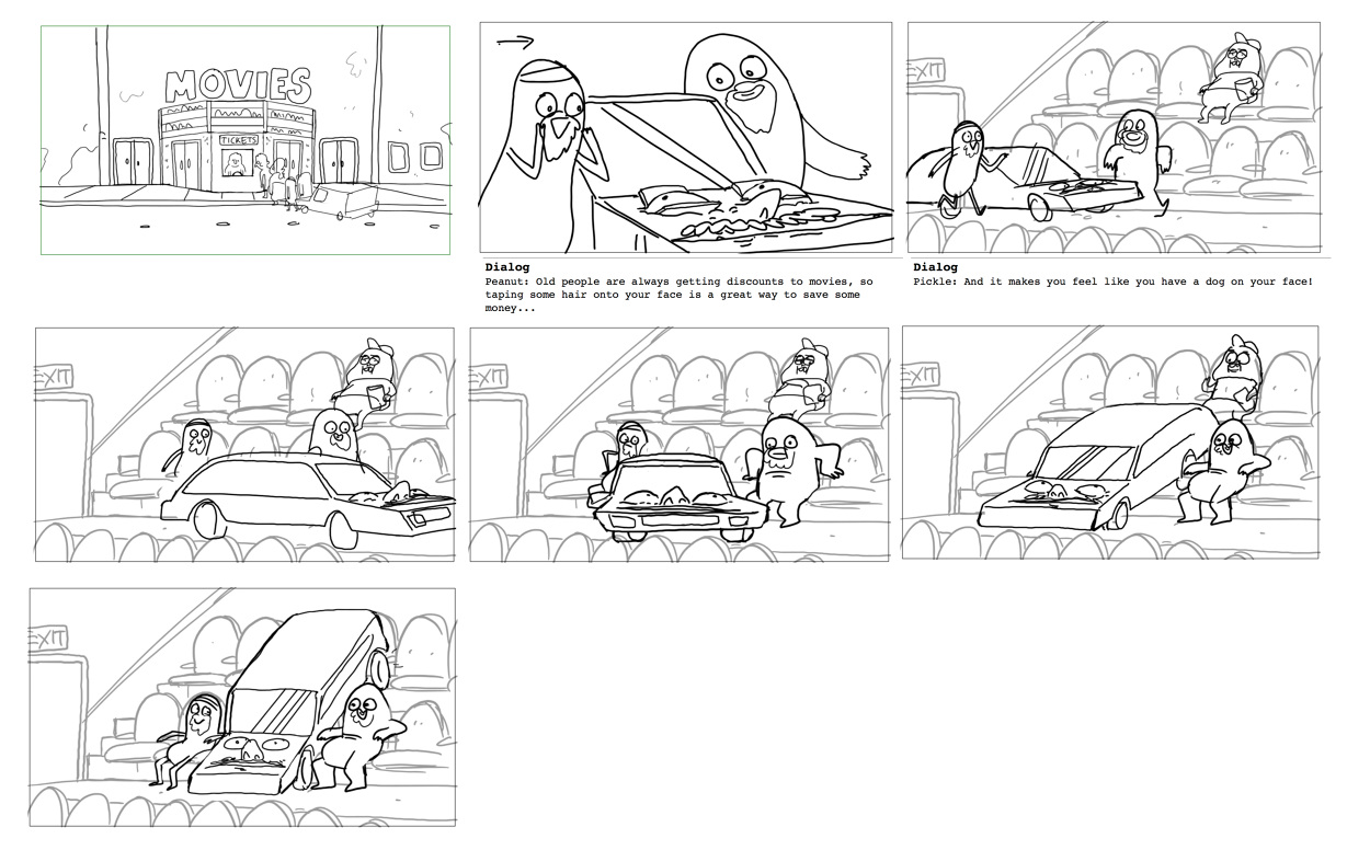 Pickle And Peanut Storyboards (2016) - Megan Fisher