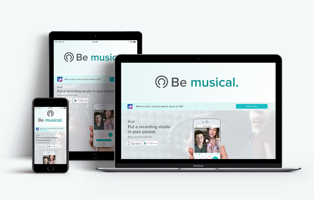 Homepage Design and Brand Collateral for Smule Inc - Madeleine James Design