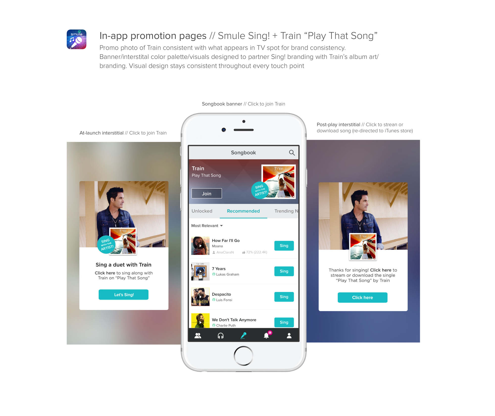 Cross Promotional Marketing Campaign for Smule TV Spot: Sing! + Train ...