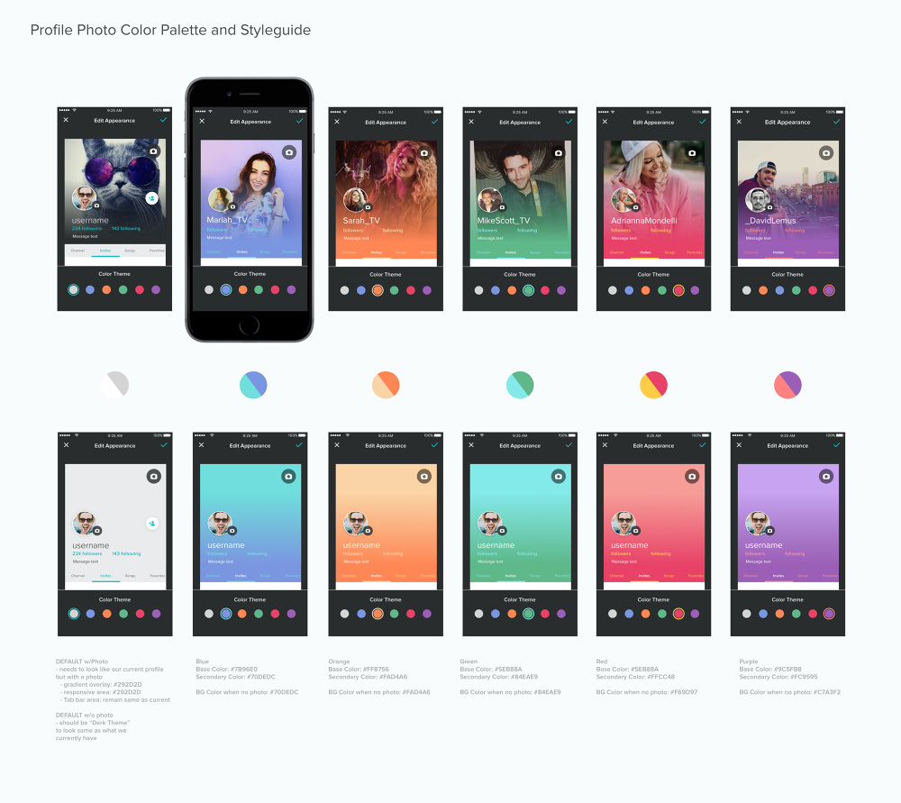 In-App Custom Profile Design and Brand Exploration: Sing! Karokae ...