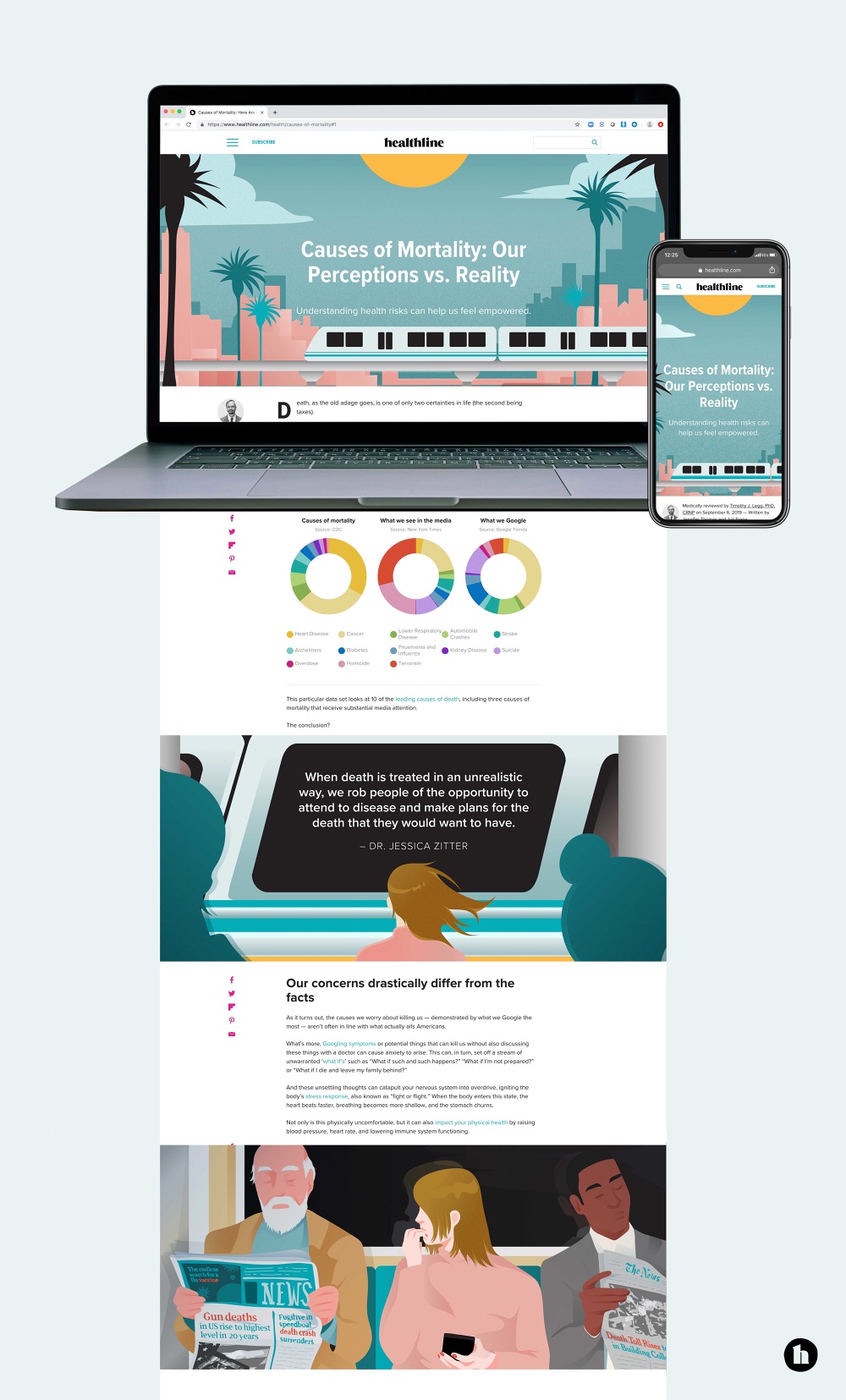 Healthline.com - Madeleine James Design