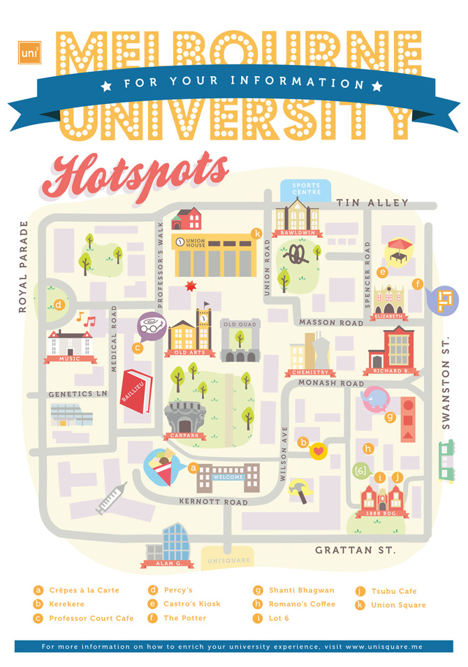 Melbourne University Map - Graphique de Nancy