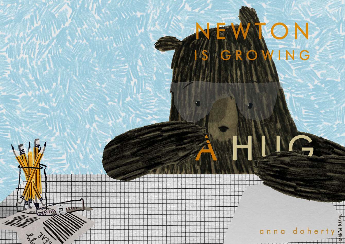 Newton Is Growing A Hug - anna doherty illustration