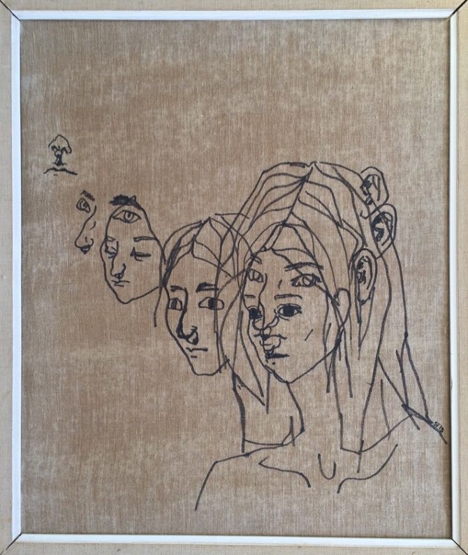 self portrait in marker - Saga