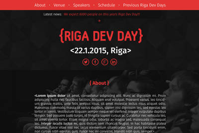Riga Dev Day website - Andrej Antolović
