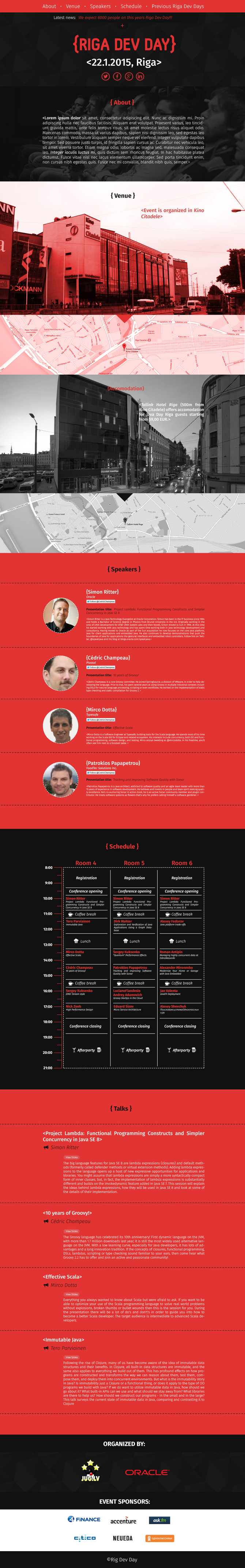 Riga Dev Day website - Andrej Antolović