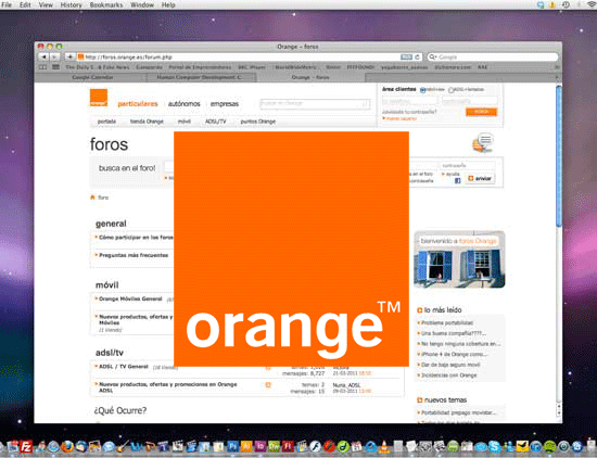 UX design. Orange - purificacion