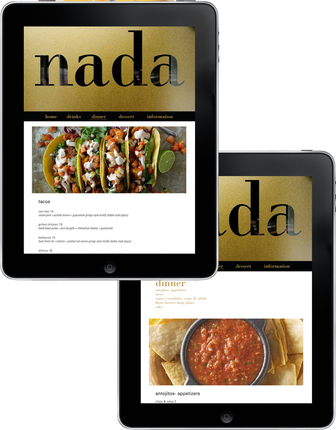 NADA WEBSITE DESIGN - Madeline Chambers