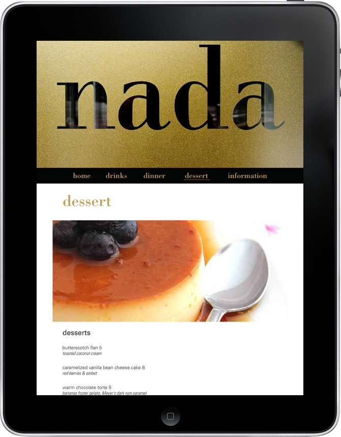 NADA WEBSITE DESIGN - Madeline Chambers