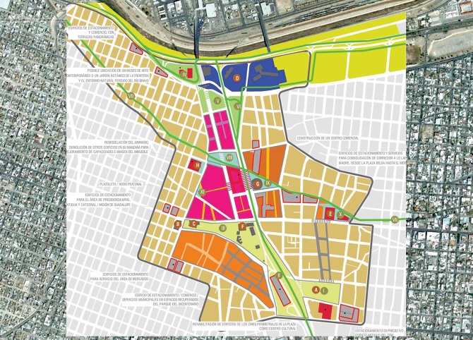 Downtown Juarez Public Space Plan, 2005 - GABRIEL DIAZ MONTEMAYOR