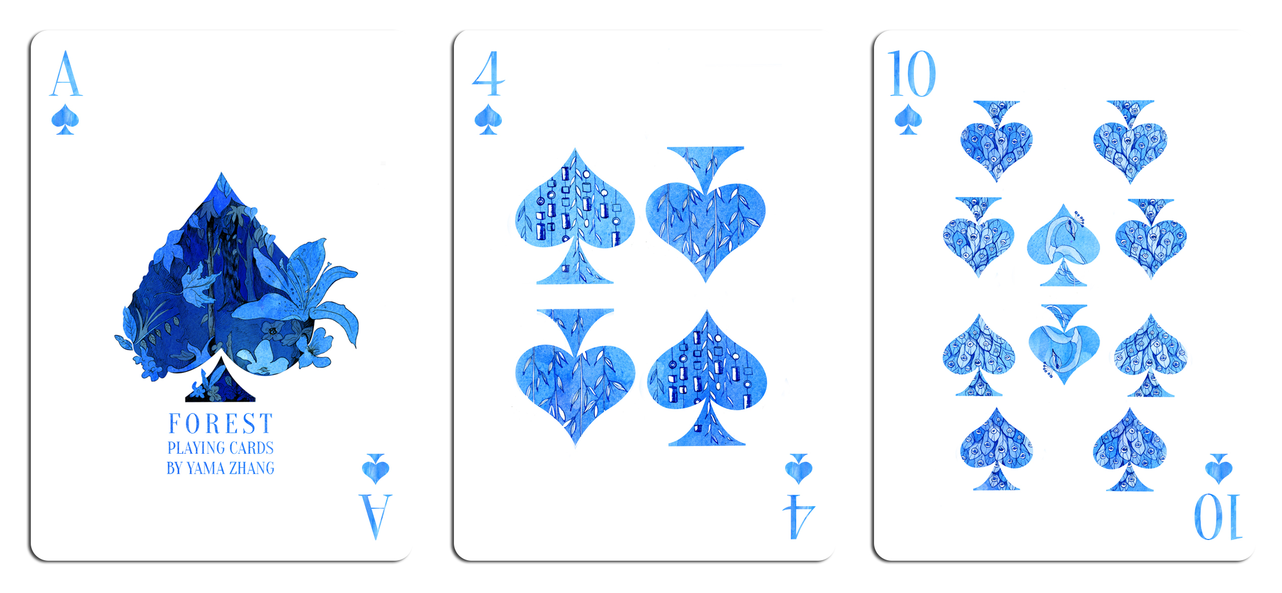 Forest Playing Cards - Yama Zhang Illustration