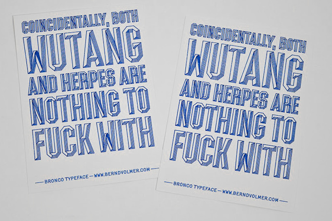 Bronco Typeface - Bernd Volmer — Type and Graphic Design