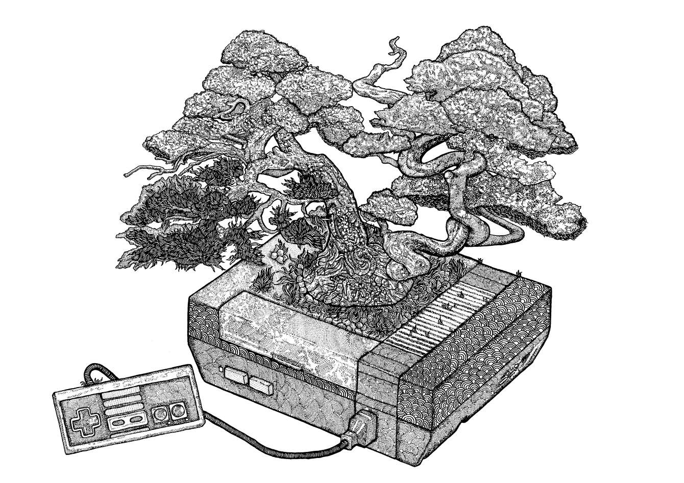 Gaming Zen Garden - Sam Marsh Illustration & Design