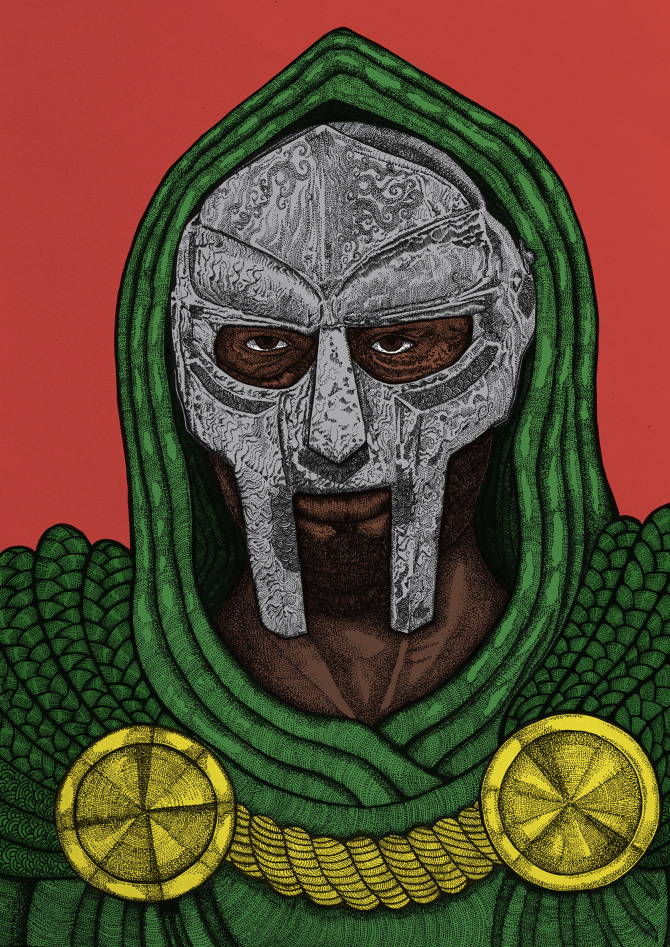 Mf Doom Portrait - Sam Marsh Illustration & Design