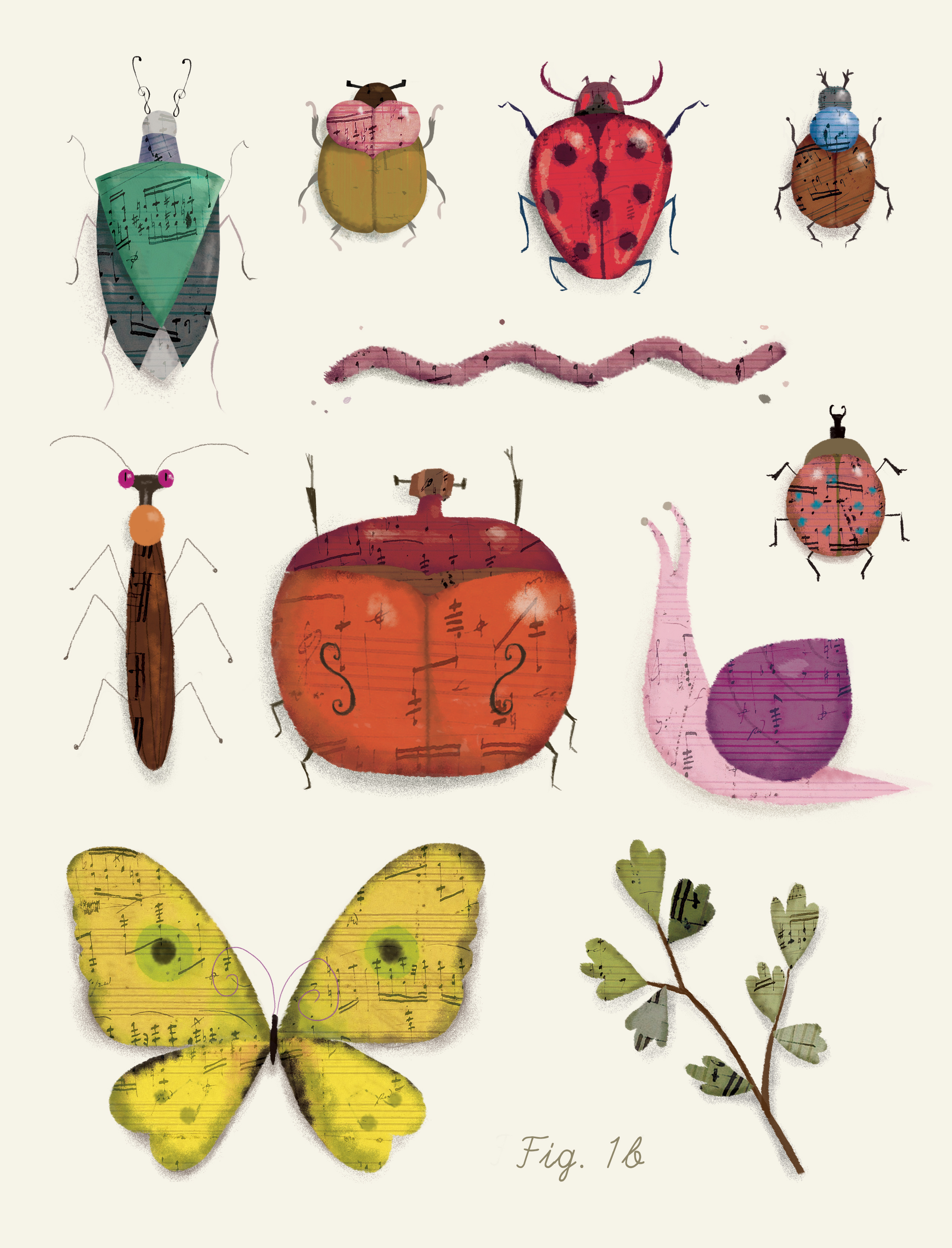 Musical Bugs - Abigoh Illustration