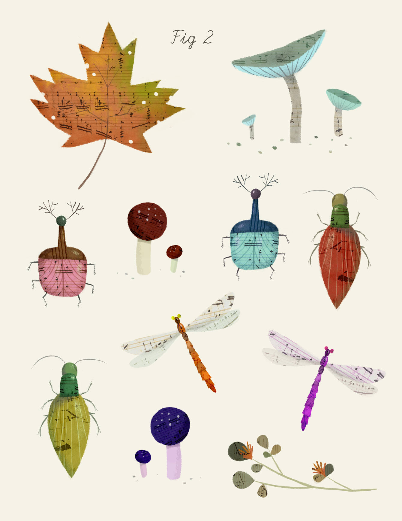 Musical Bugs - Abigoh Illustration