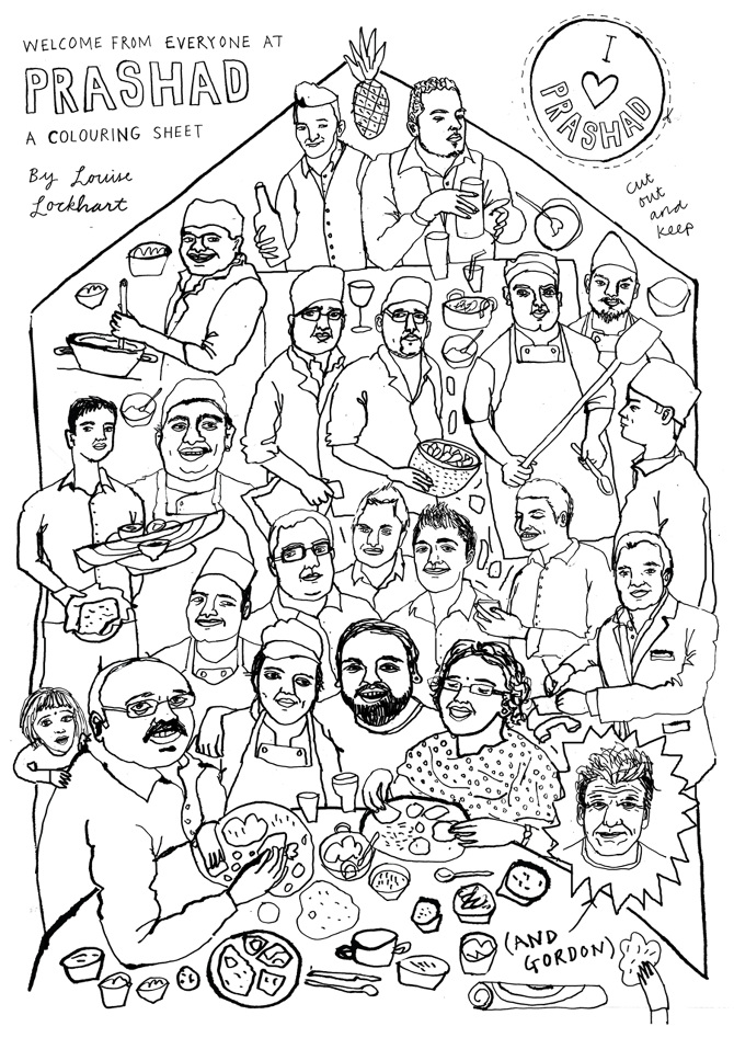 Prashad Colouring Sheet - Louise Lockhart | Illustration