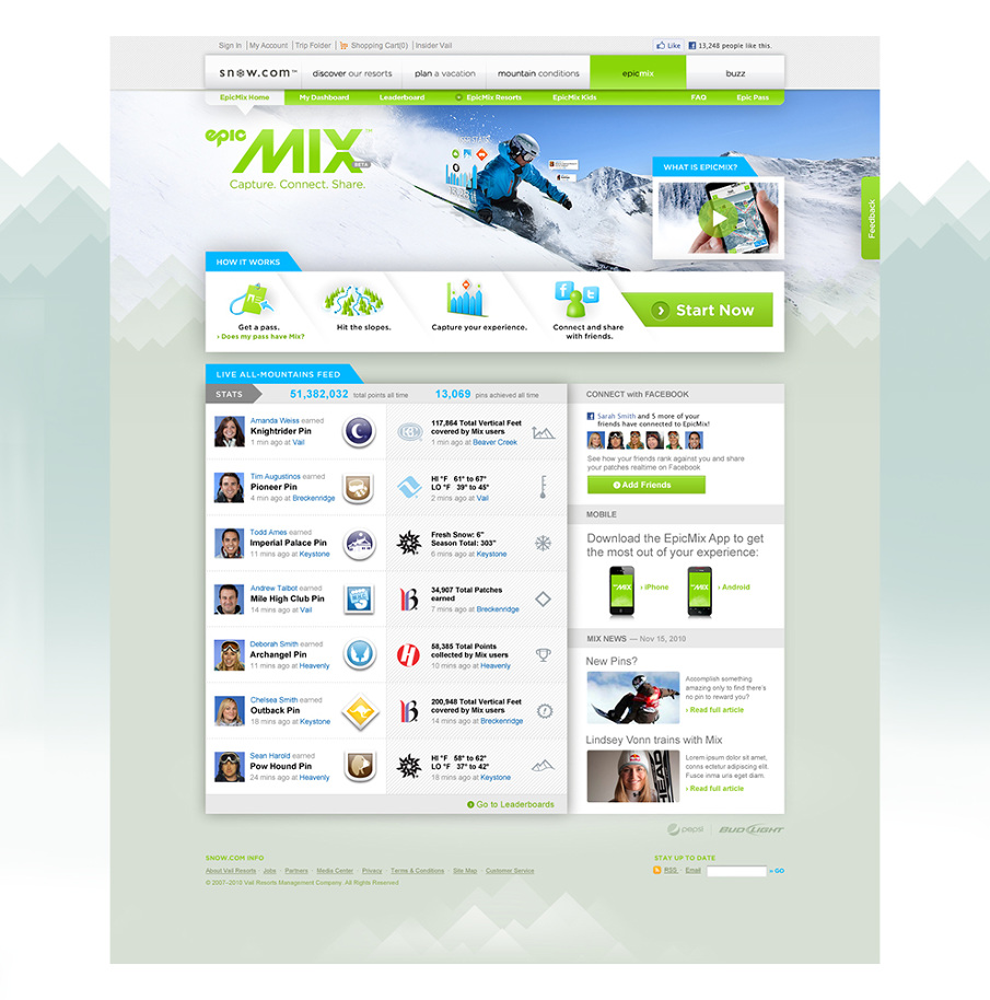 EpicMix App Design - Ben Spiking