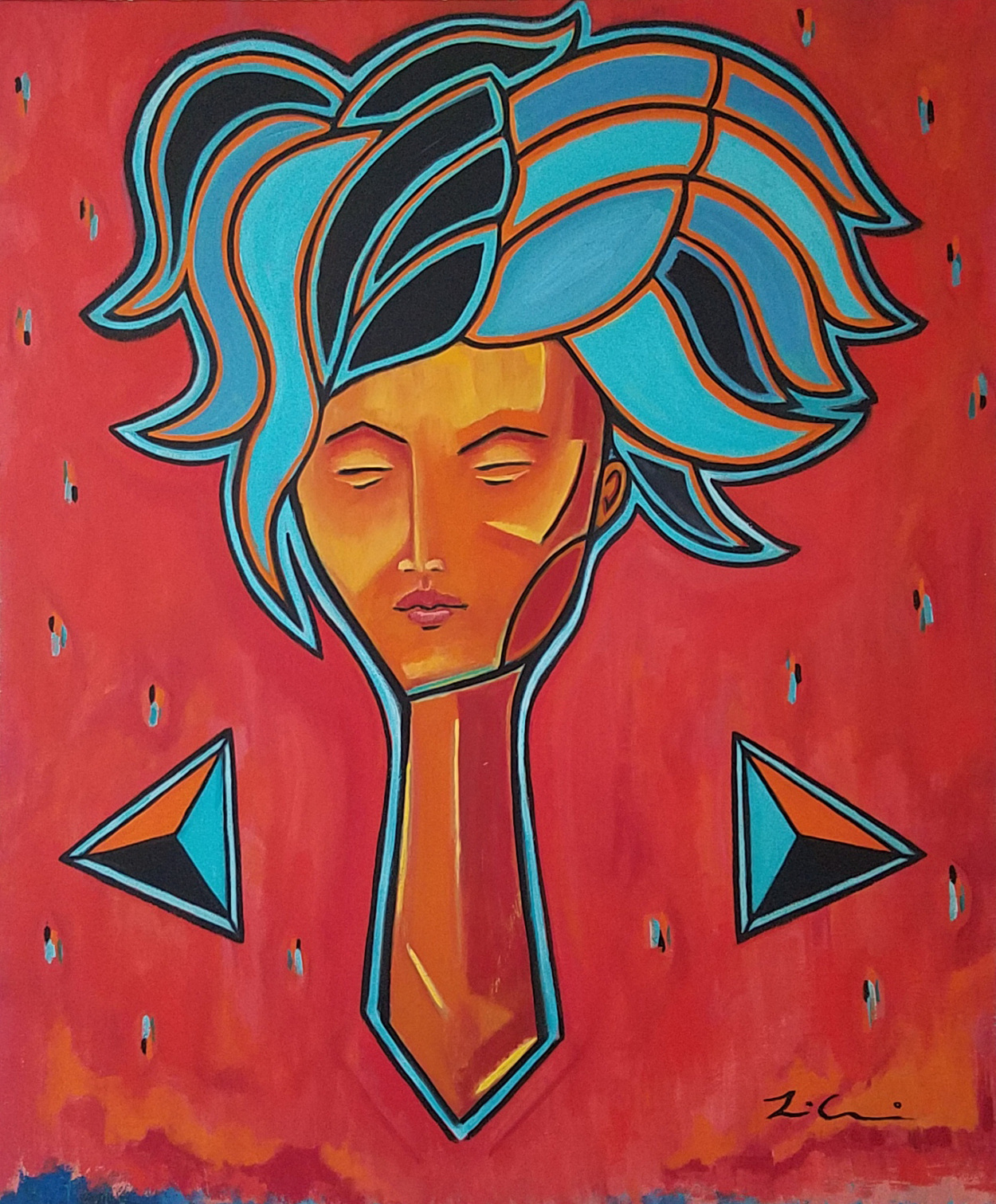 Woman with Two Triangles - Peter Licavoli