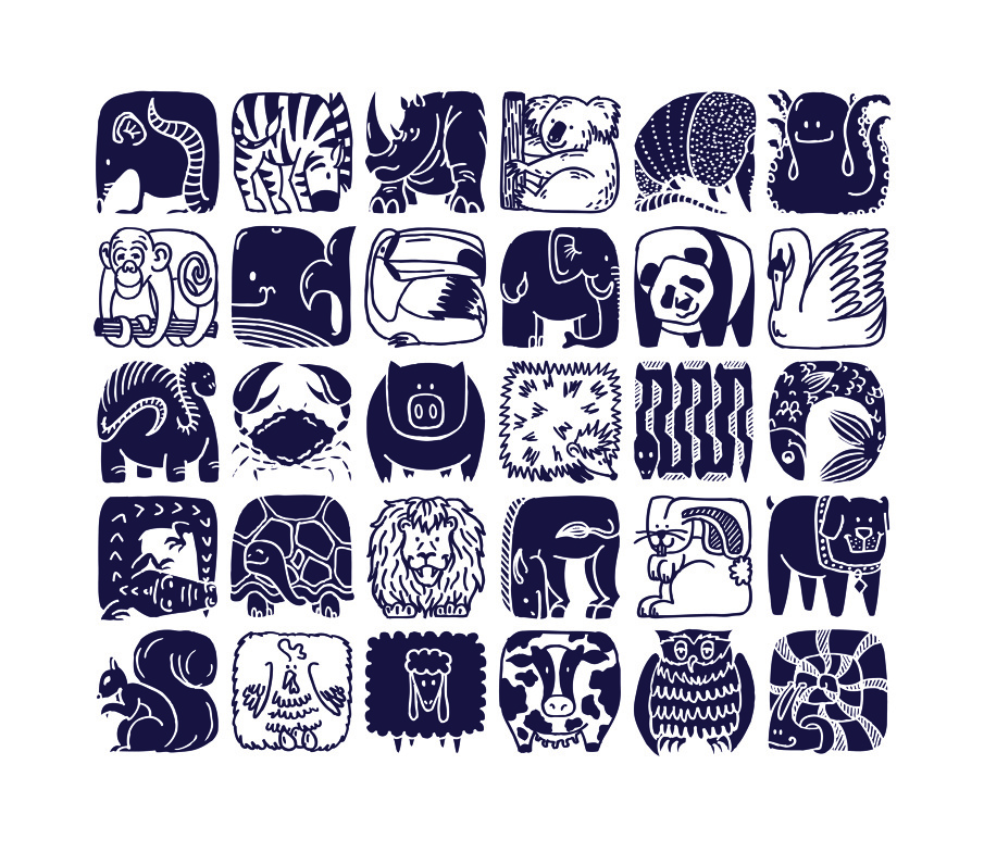 Square animals - Maya Yogev