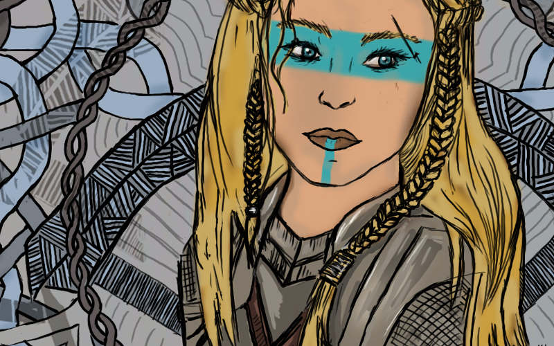 Katniss Flower - Meghan Hill Illustration