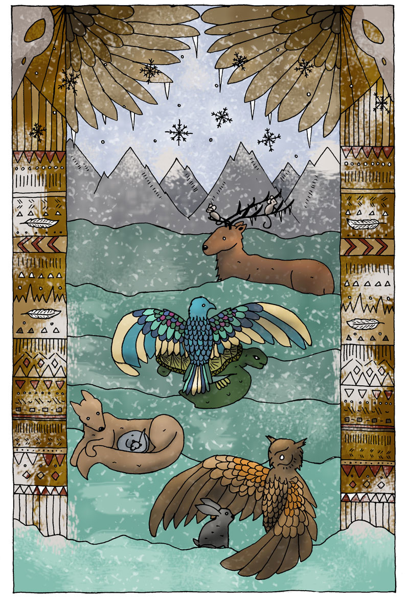 Rainbow Crow Story - Meghan Hill Illustration