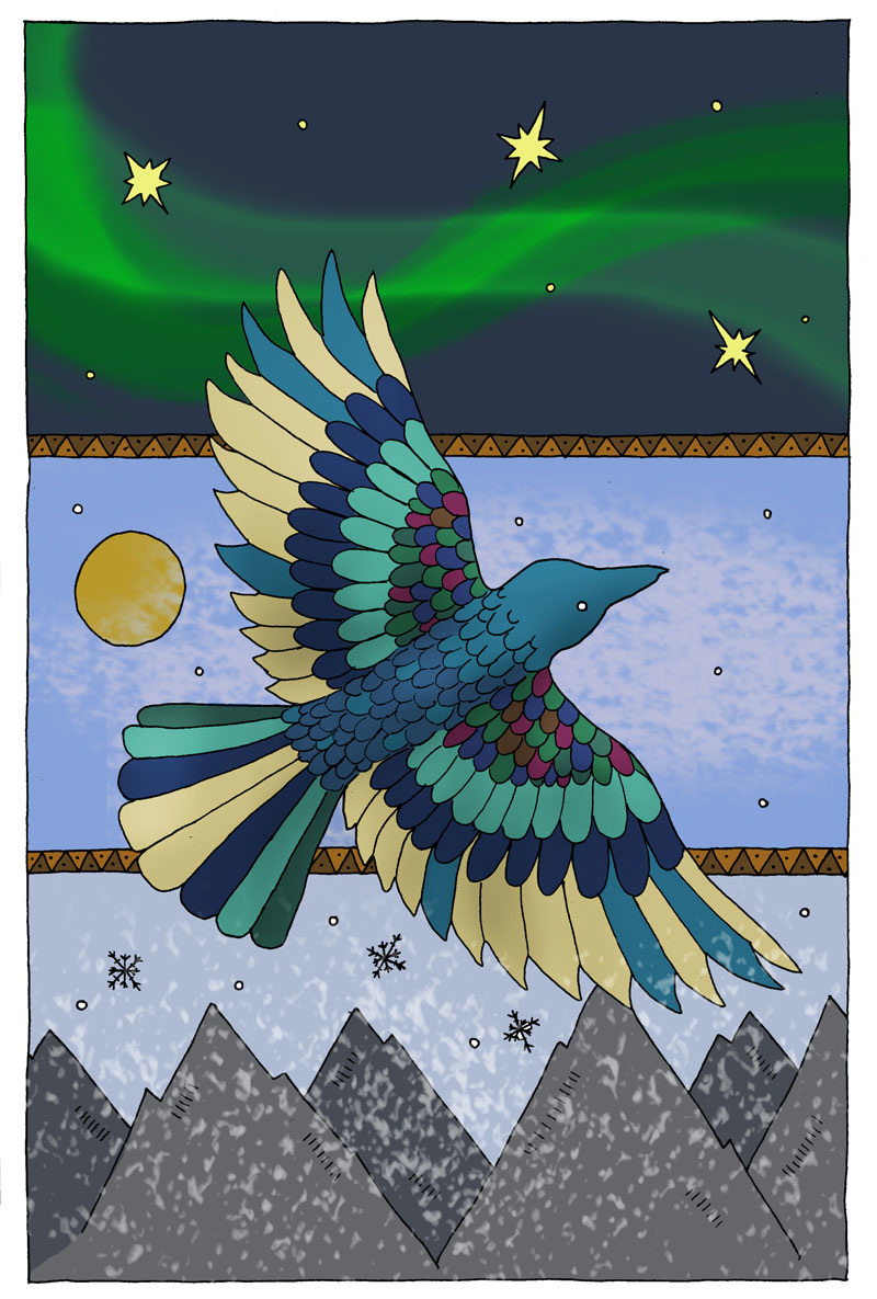 Rainbow Crow Story - Meghan Hill Illustration