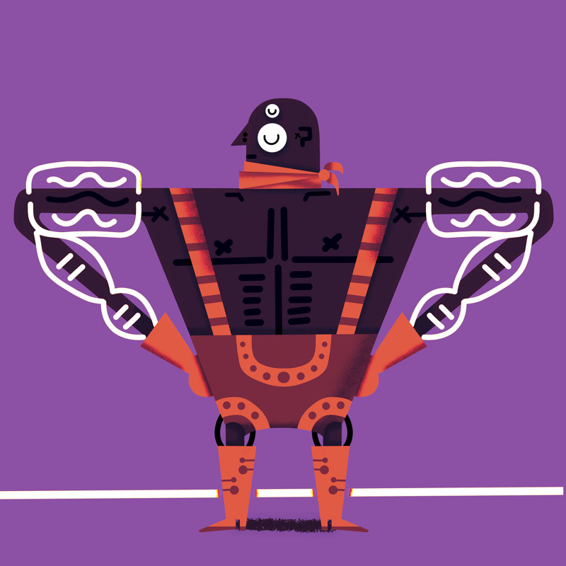 Mr Muscle - Jack Viant Illustration