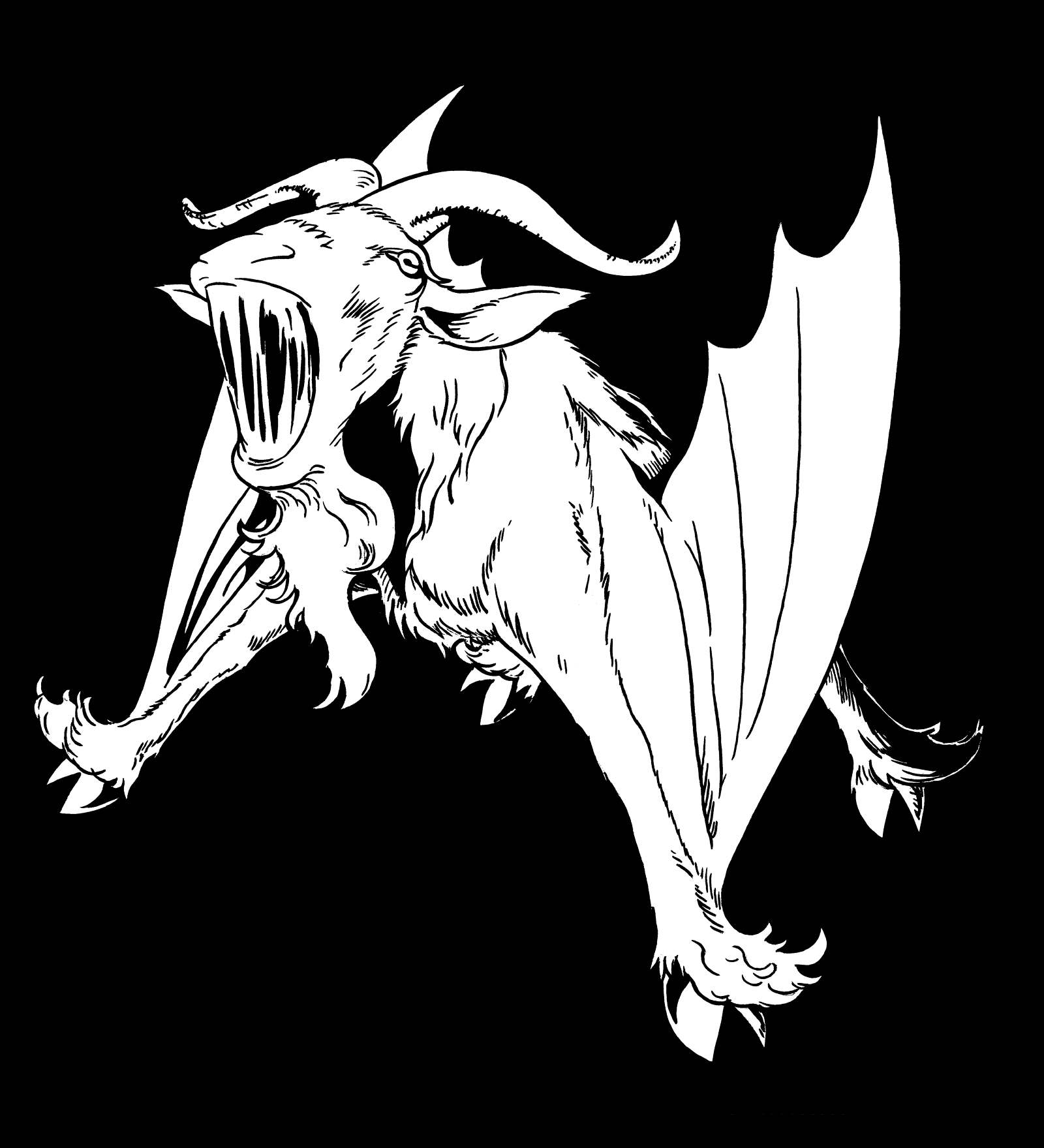 Bleating Goat-Bat Shirt Design - Ben House Illustration