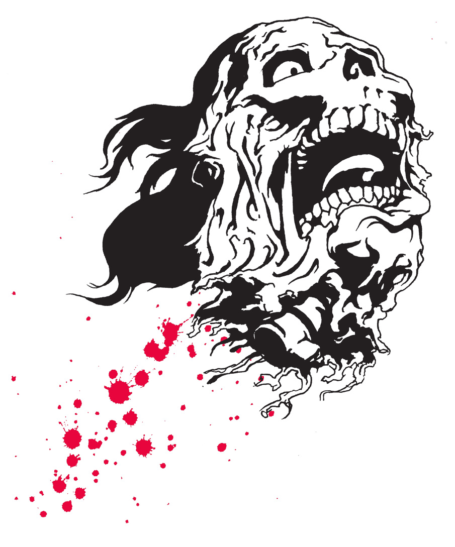 Severed Head Tee Design - Ben House Illustration