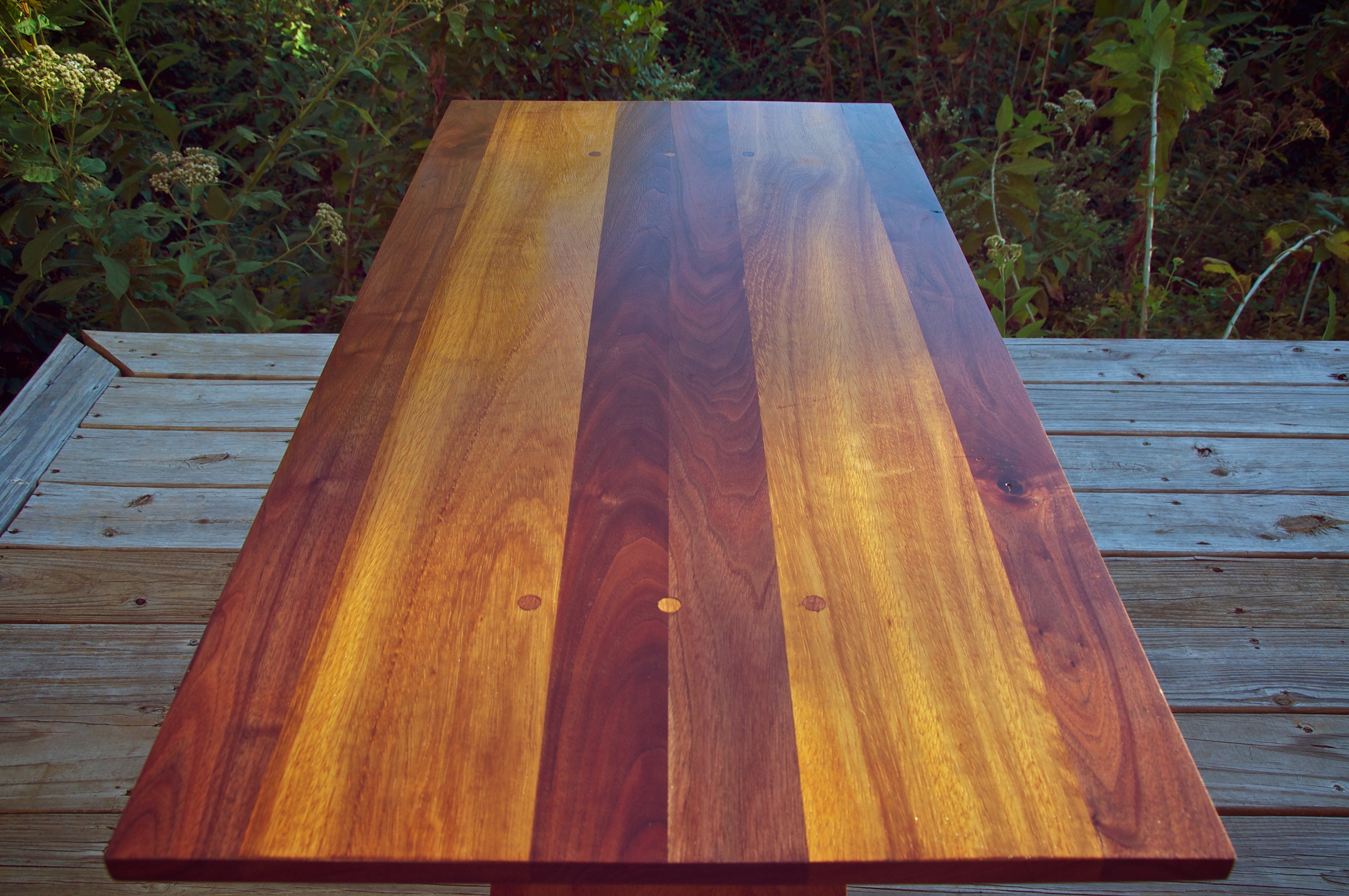 Iroko-Walnut Coffee Table - Boreal Woodworks