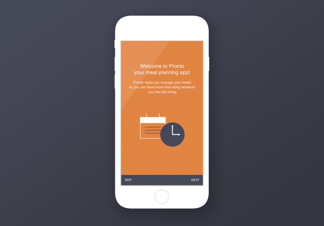 Pronto meal planning application - Koyama Meyer Design