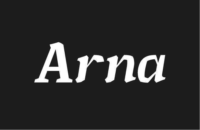Arna Typeface - aaron stephenson design